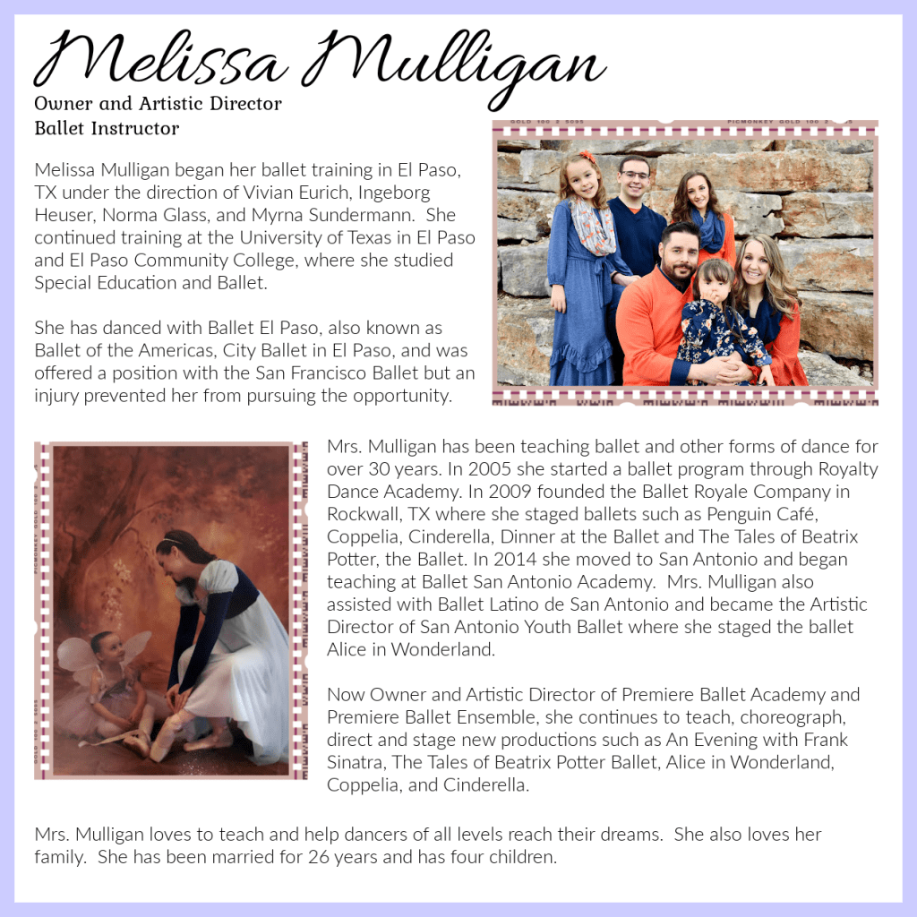 Faculty – Premiere Ballet Academy, San Antonio, TX