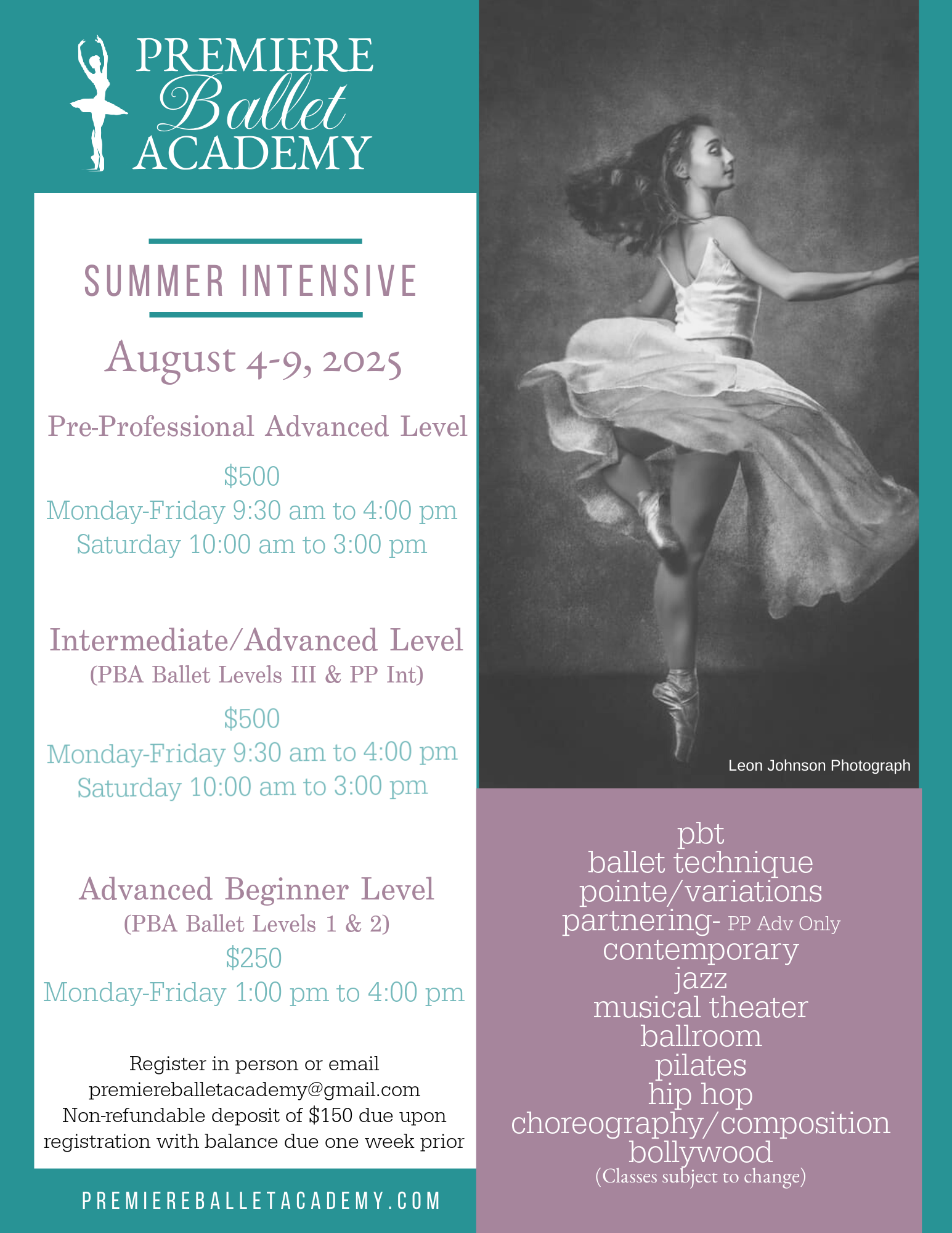 Summer Intensive – Premiere Ballet Academy, San Antonio, TX